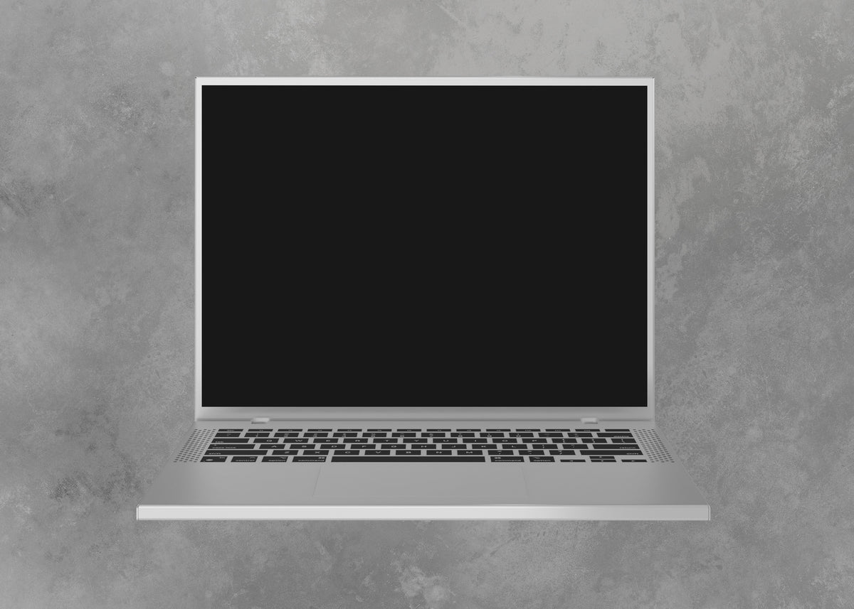 Notebook prop platinum aluminum with black acrylic screen 3 sets per b ...