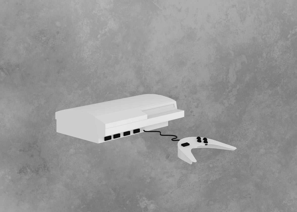 Gray video game player prop with control pads – Turboprops