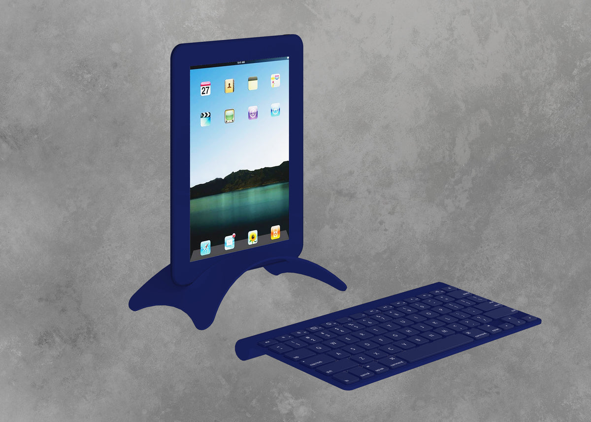 Blue Tablet prop with blue stand and keyboard, 3 sets per box – Turboprops